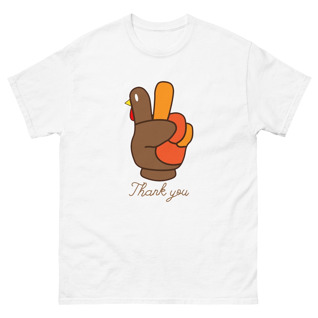 Cute Turkey Peace Sign Graphic Tees, Matching Family Thanksgiving ...