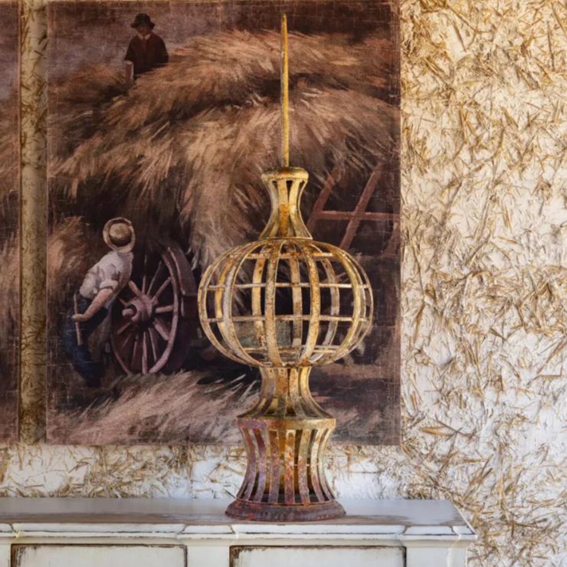 Antique Aged Metal Garden Ornament - Etsy