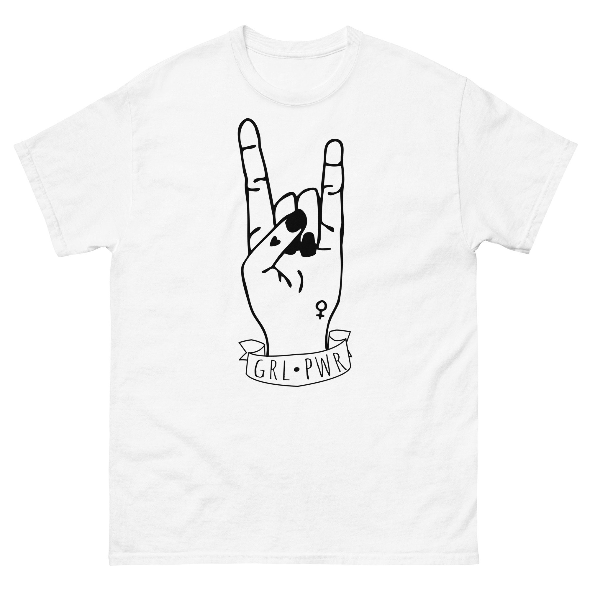 Girl Power Rock Sign T-shirt, Girl Power T-shirt, Unisex T-shirt ...