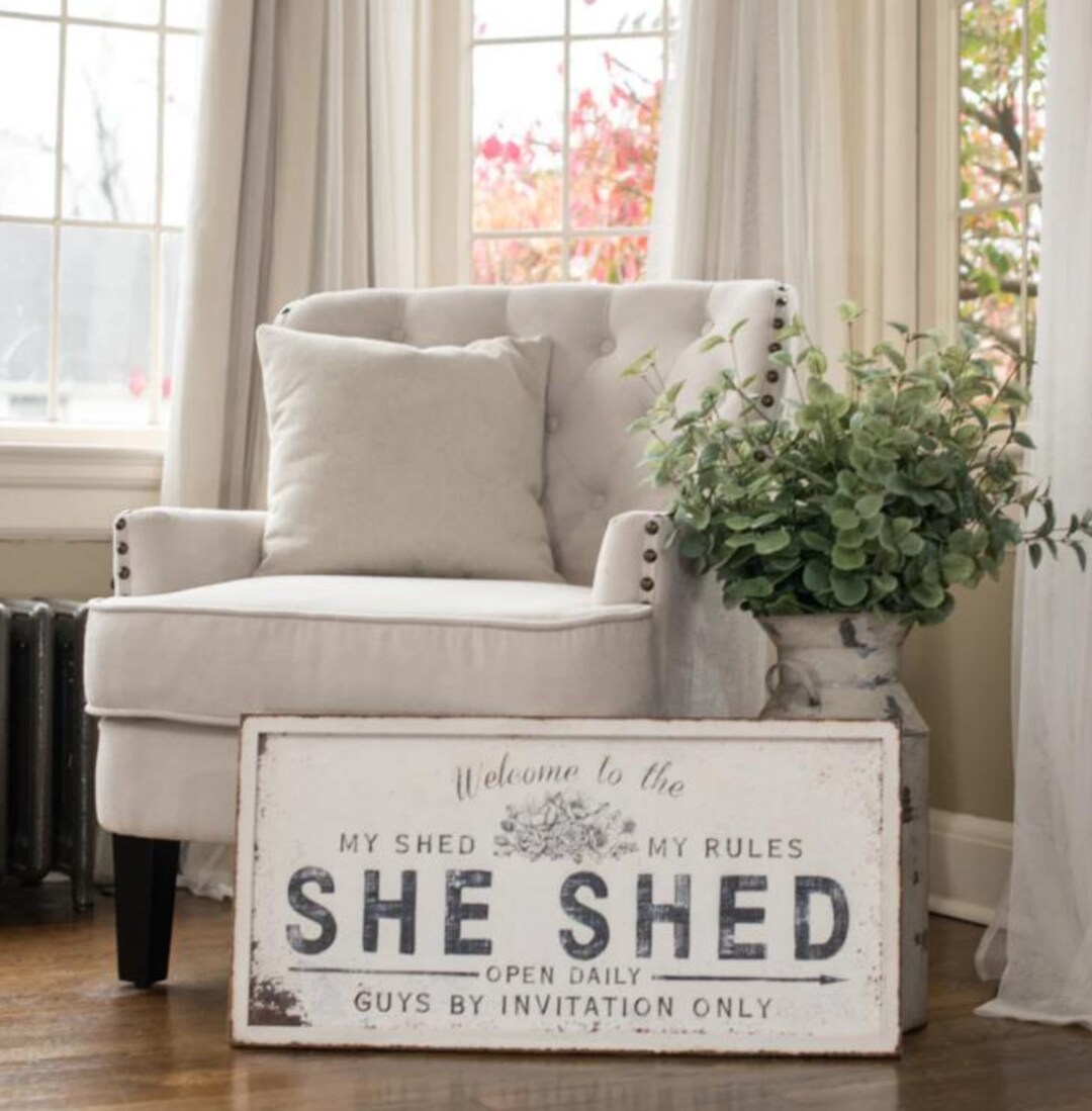 Vintage Small She Shed Sign - Etsy