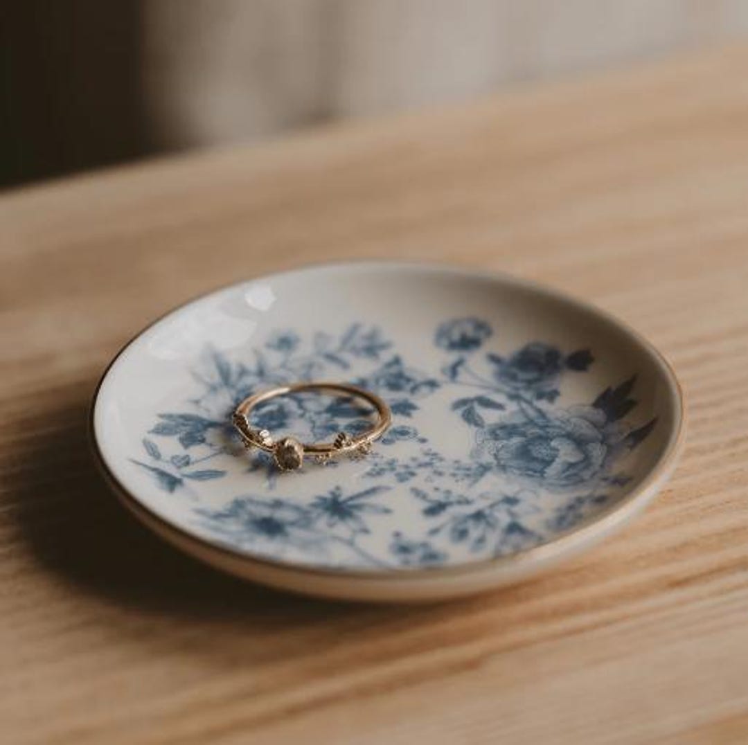 Vintage Blue Delft Jewelry Dish - Etsy