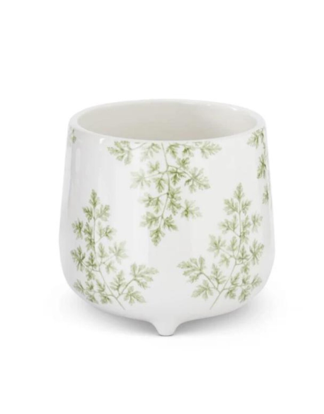 Vintage Green Foliage Dolomite Pot - Etsy