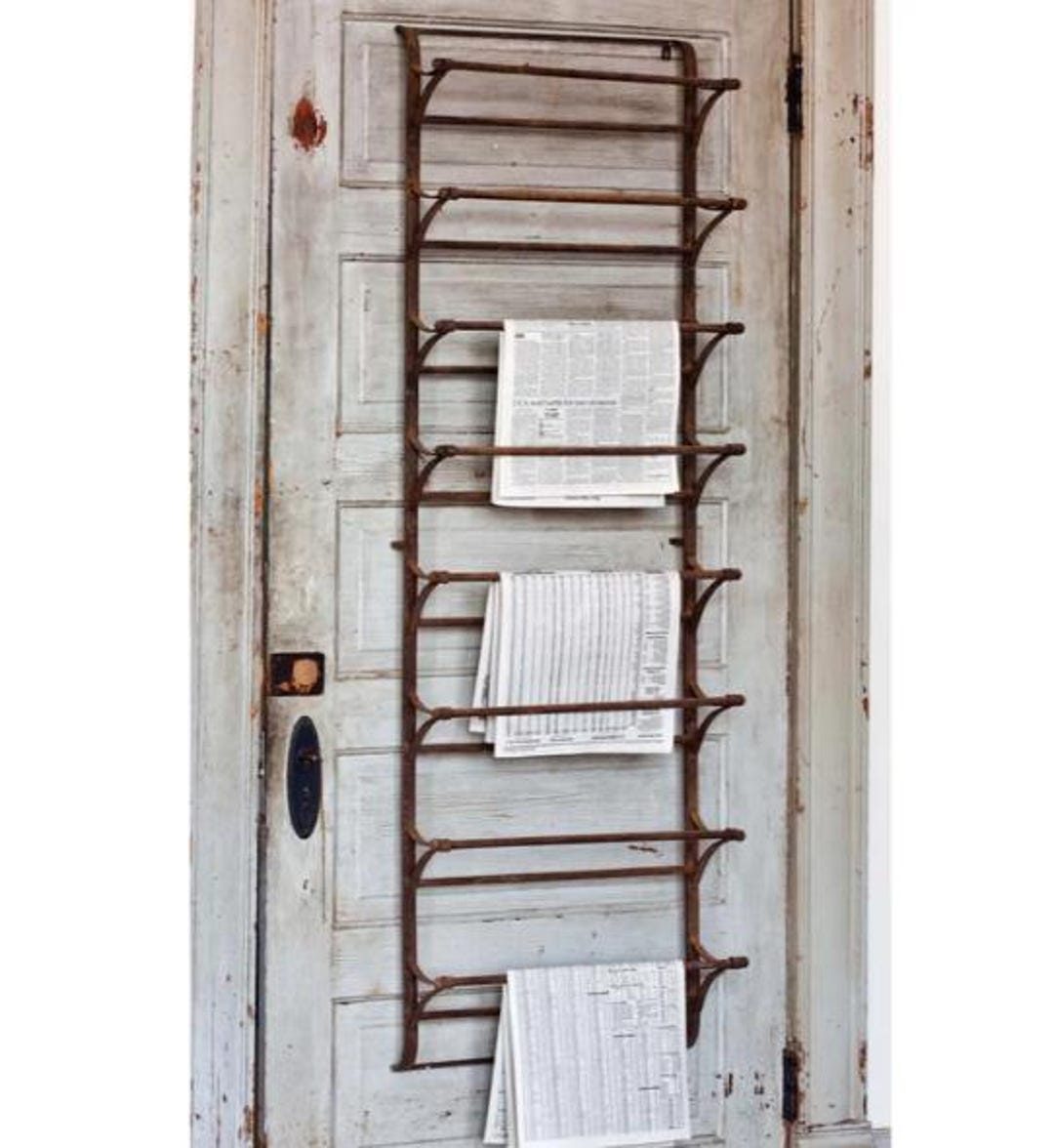 Vintage Large Metal Wall Display Rack - Etsy