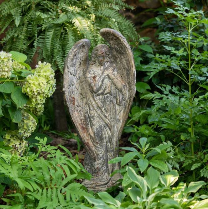 Antique Garden Tariel Angel Statue - Etsy