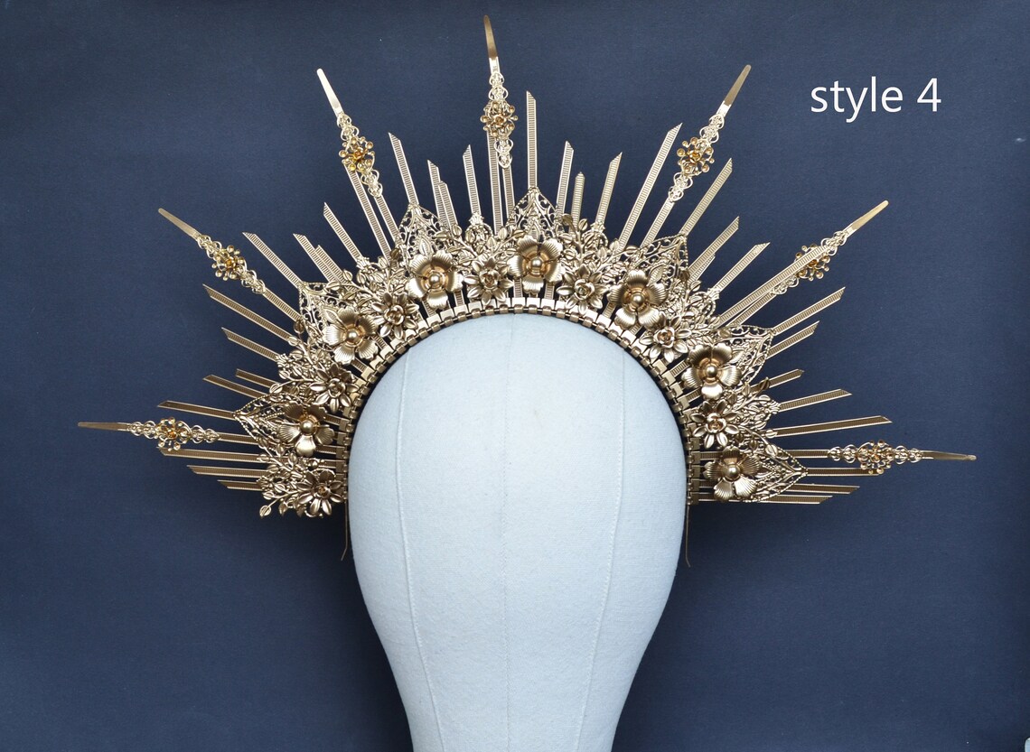 Goddess Crown Sun Halo Crown Headpiece Sunburst Crown Sun - Etsy