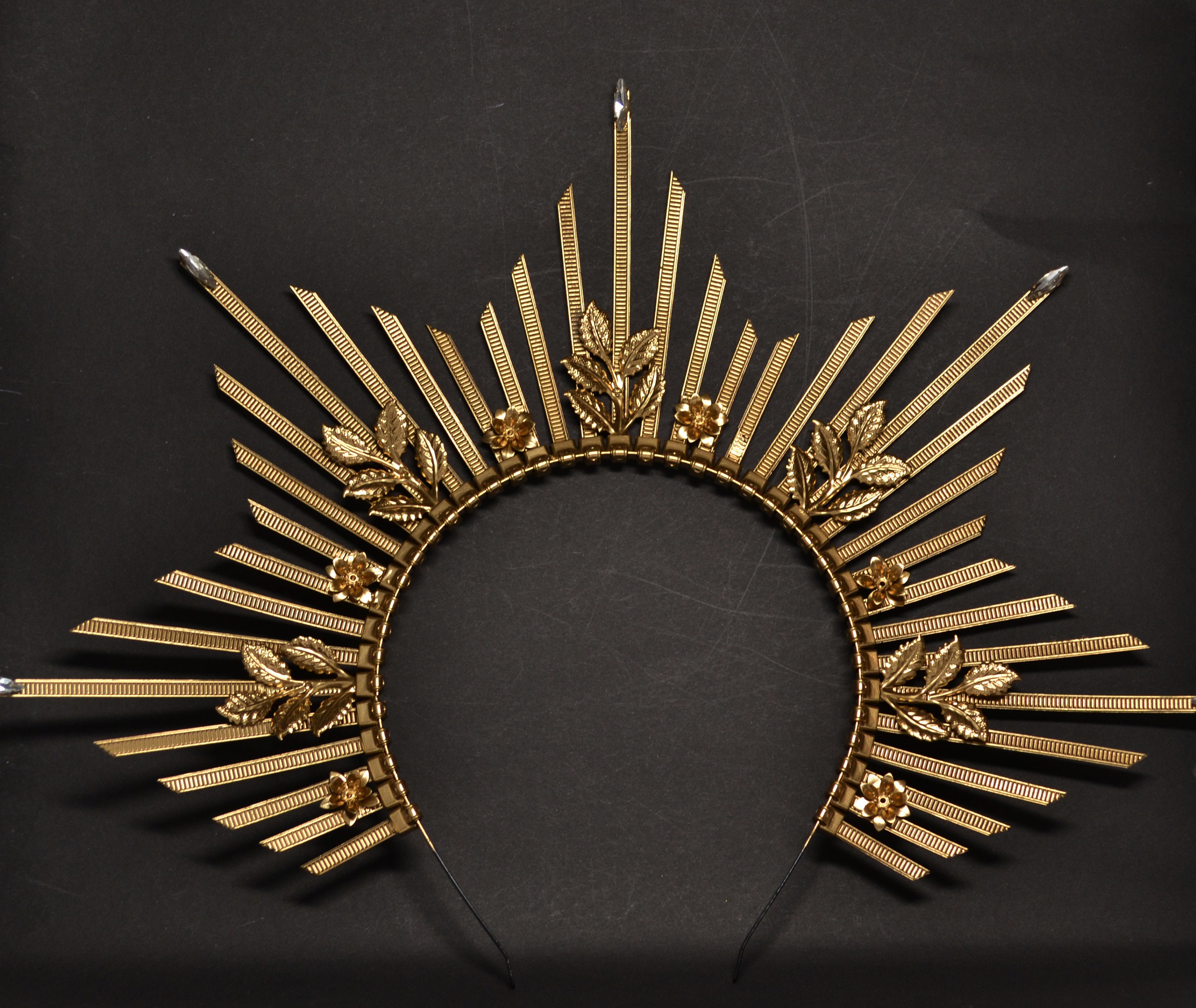 Sun crown Sunburst crown gold sun halo crown headpiece sun | Etsy