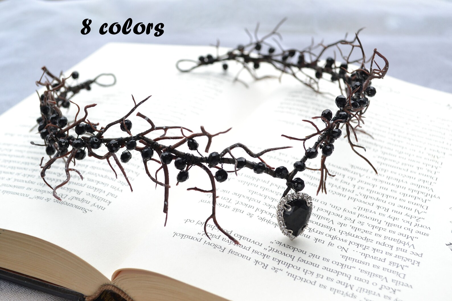 Elven Crown Black Gothic Wedding Crown Fairy Crown Elf | Etsy