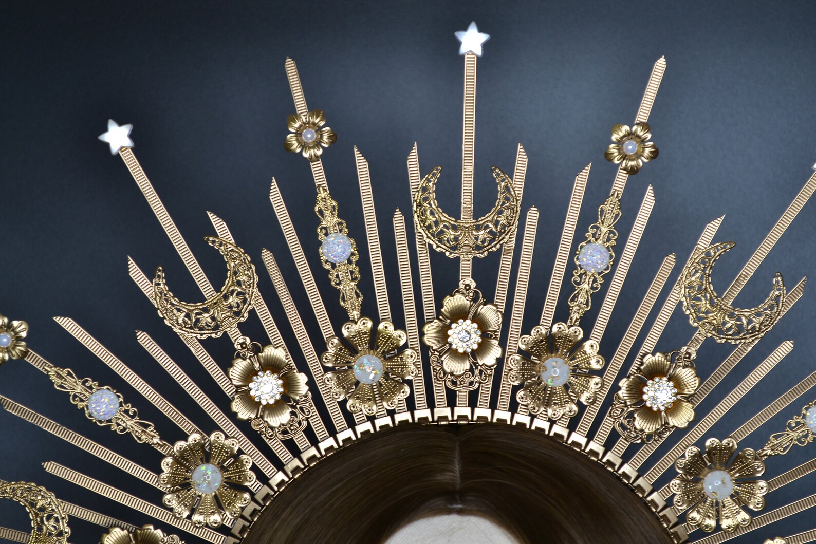 Maternity Photoshoot Moon Goddess Crown Sun Crown Headpiece | Etsy