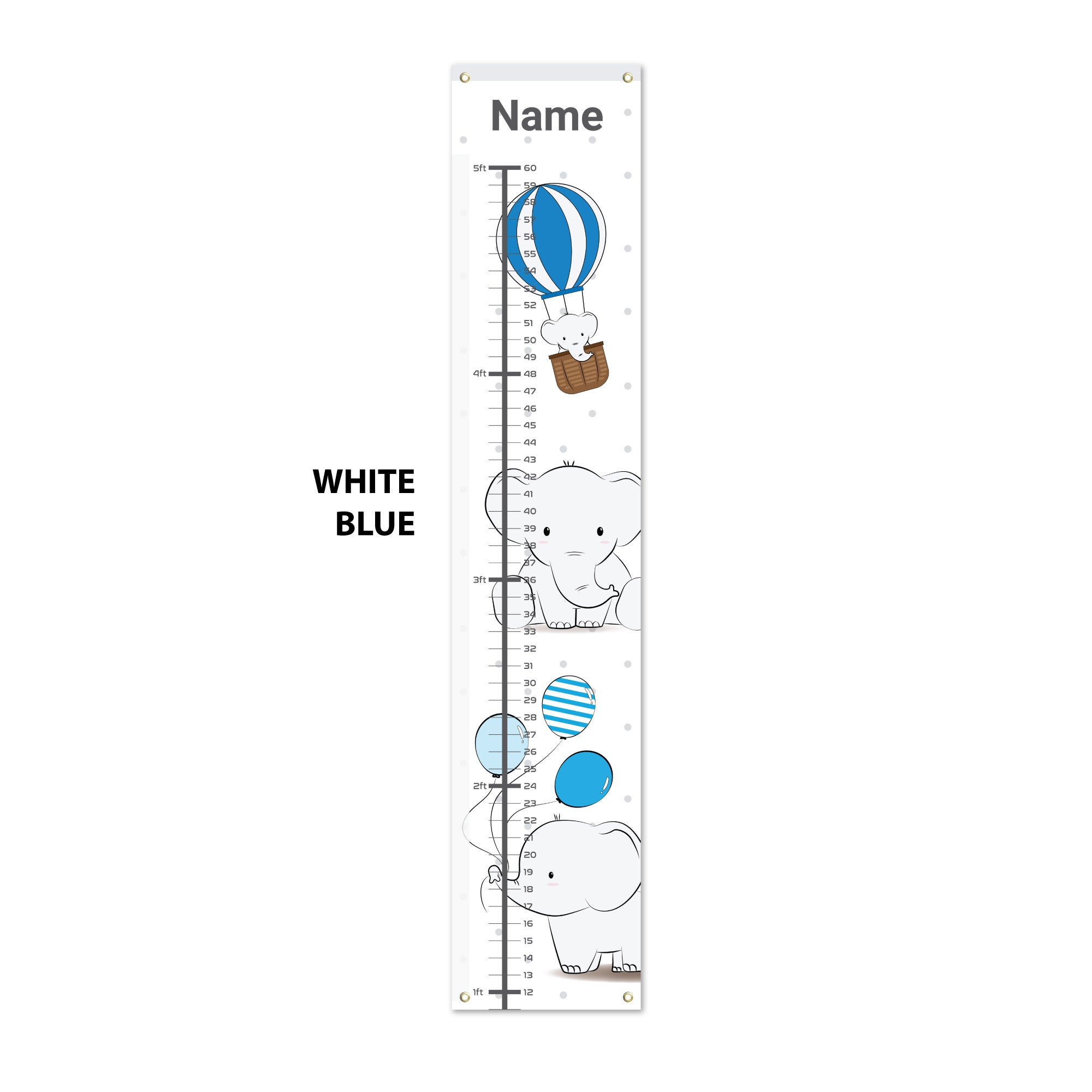 Elephant Personalized Growth Chart Height Chart Kids Growth | Etsy