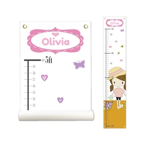 Personalized Growth Chart, Height Chart, Kids Growth Chart, Cute Growth ...