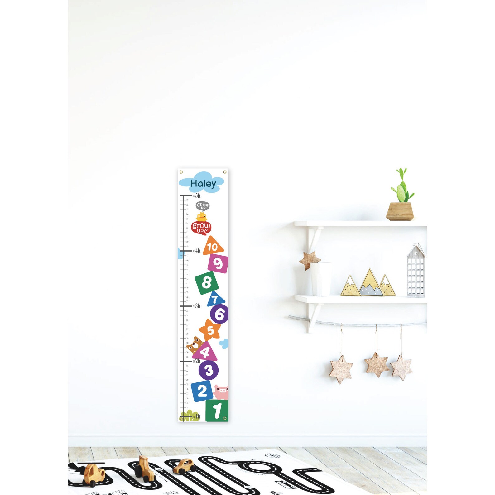 Number Personalized Growth Chart Height Chart Kids Growth | Etsy