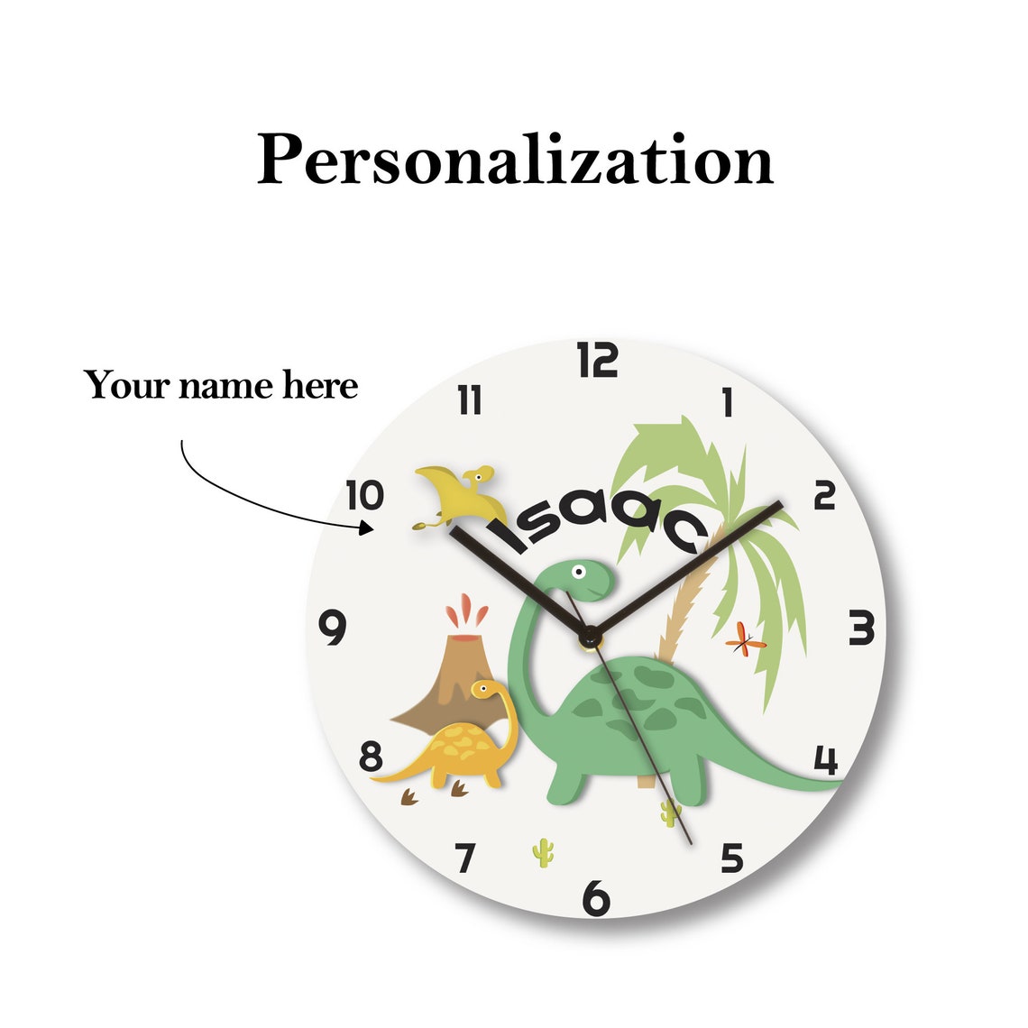 Personalized kids wall clock Boy clock Educational Clock | Etsy