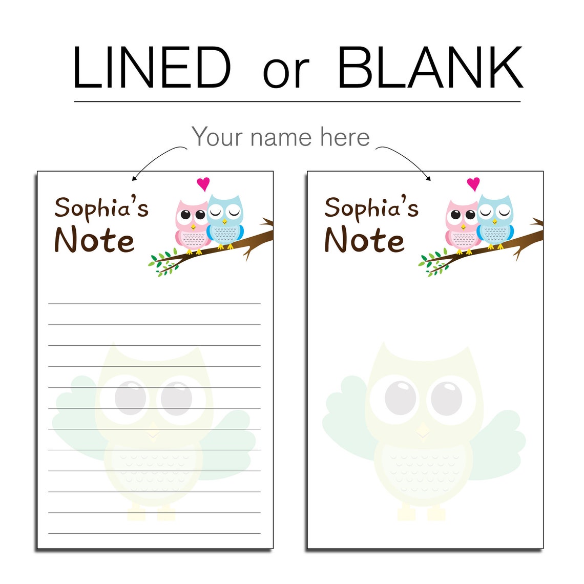 Personalized Kids Notepad Customized Kids Notepad Kids | Etsy