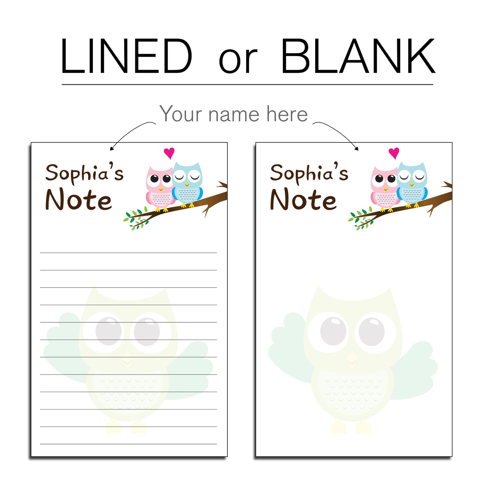 Personalized Kids Notepad Customized Kids Notepad Kids | Etsy