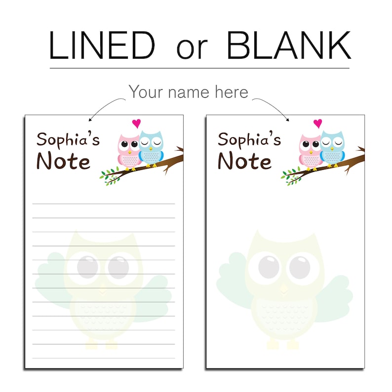 Personalized Kids Notepad Customized Kids Notepad Kids | Etsy