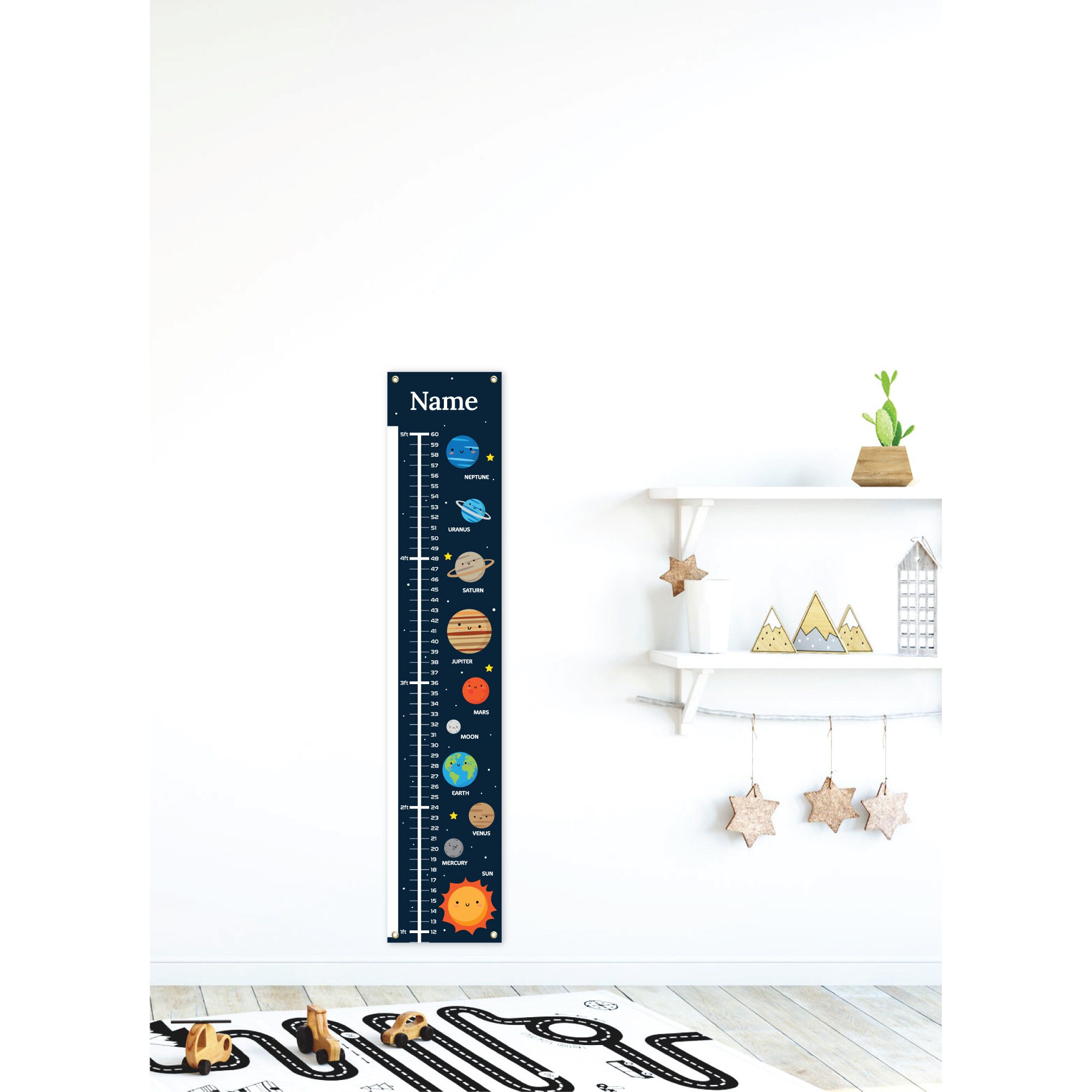 Planet Personalized Growth Chart Height Chart Kids Growth - Etsy