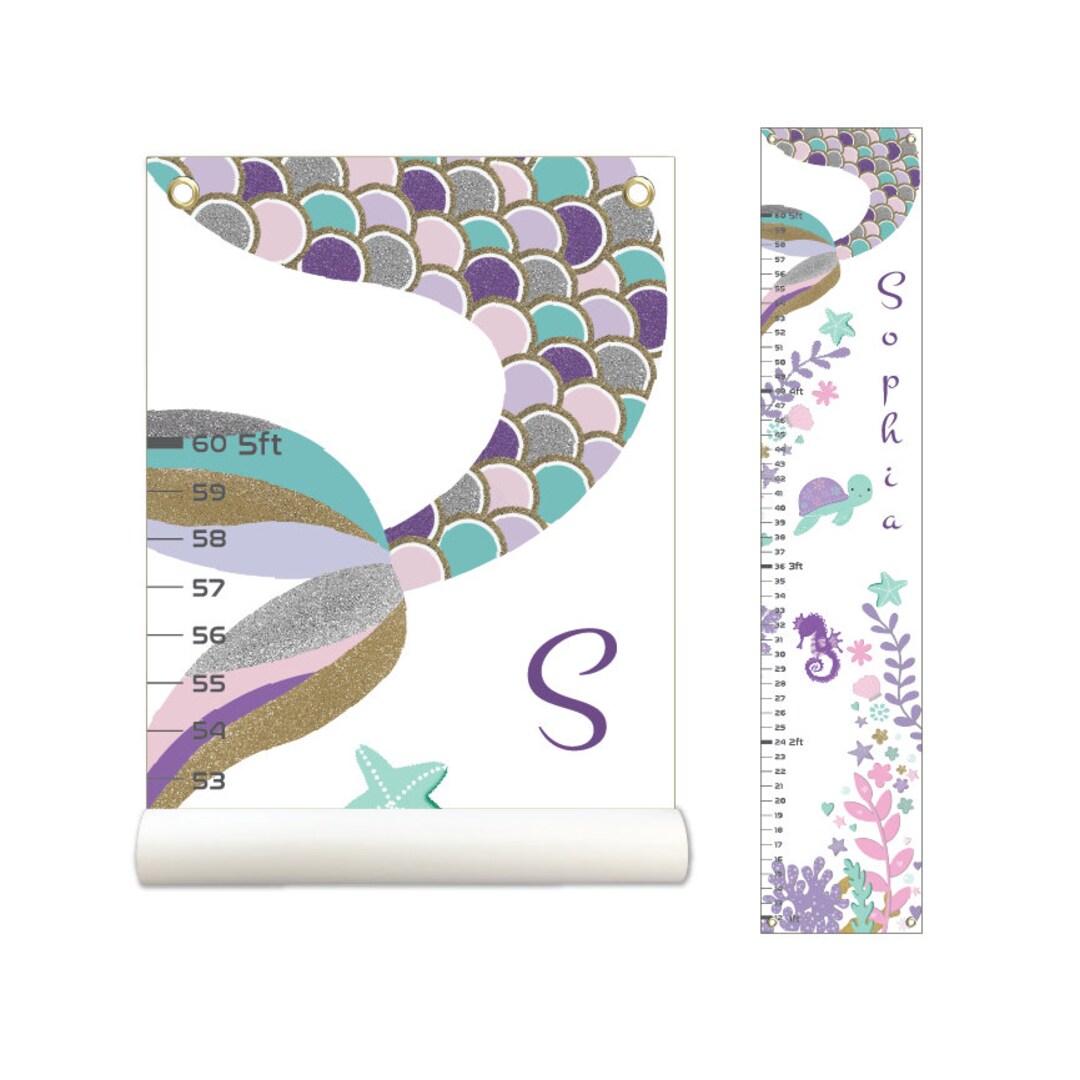 Personalized Growth Chart, Height Chart, Kids Growth Chart, Growth ...