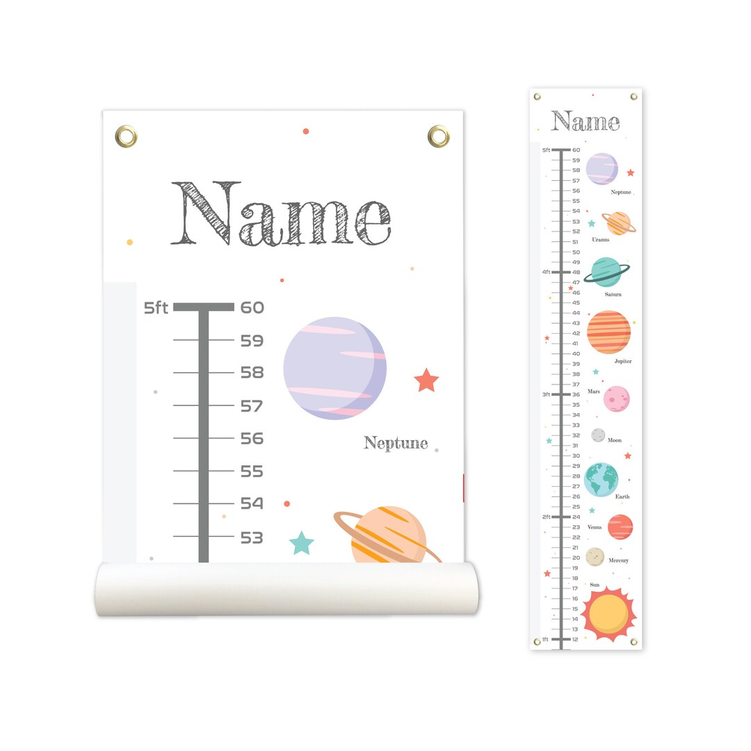 Planet, Personalized Growth Chart, Height Chart, Kids Growth Chart ...