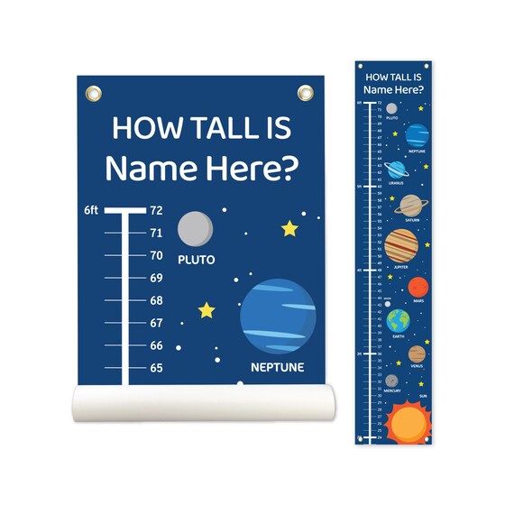 Space Personalized Growth Chart Height Chart Kid Growth | Etsy