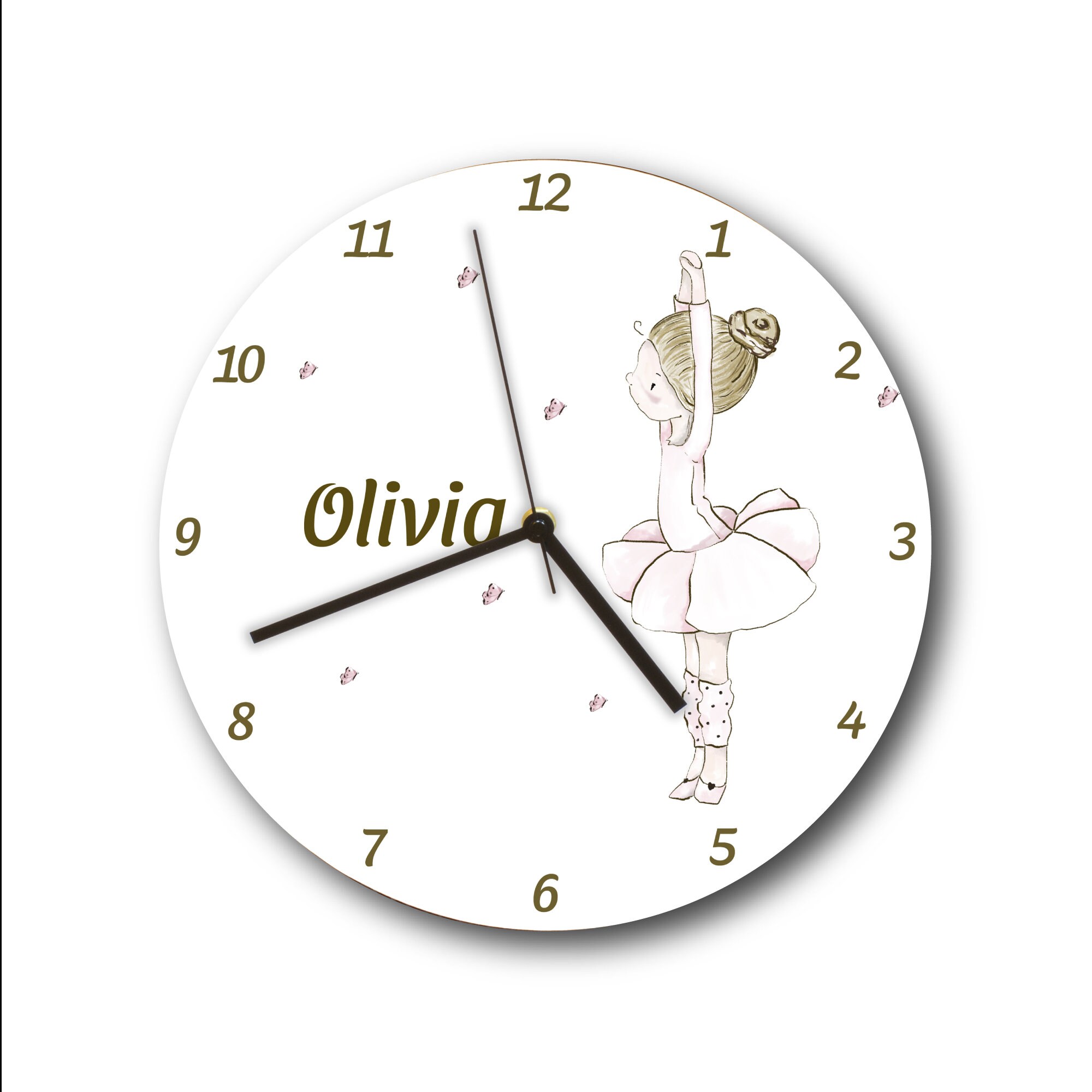 Personalized kids wall clock Girl wall clock Educational | Etsy