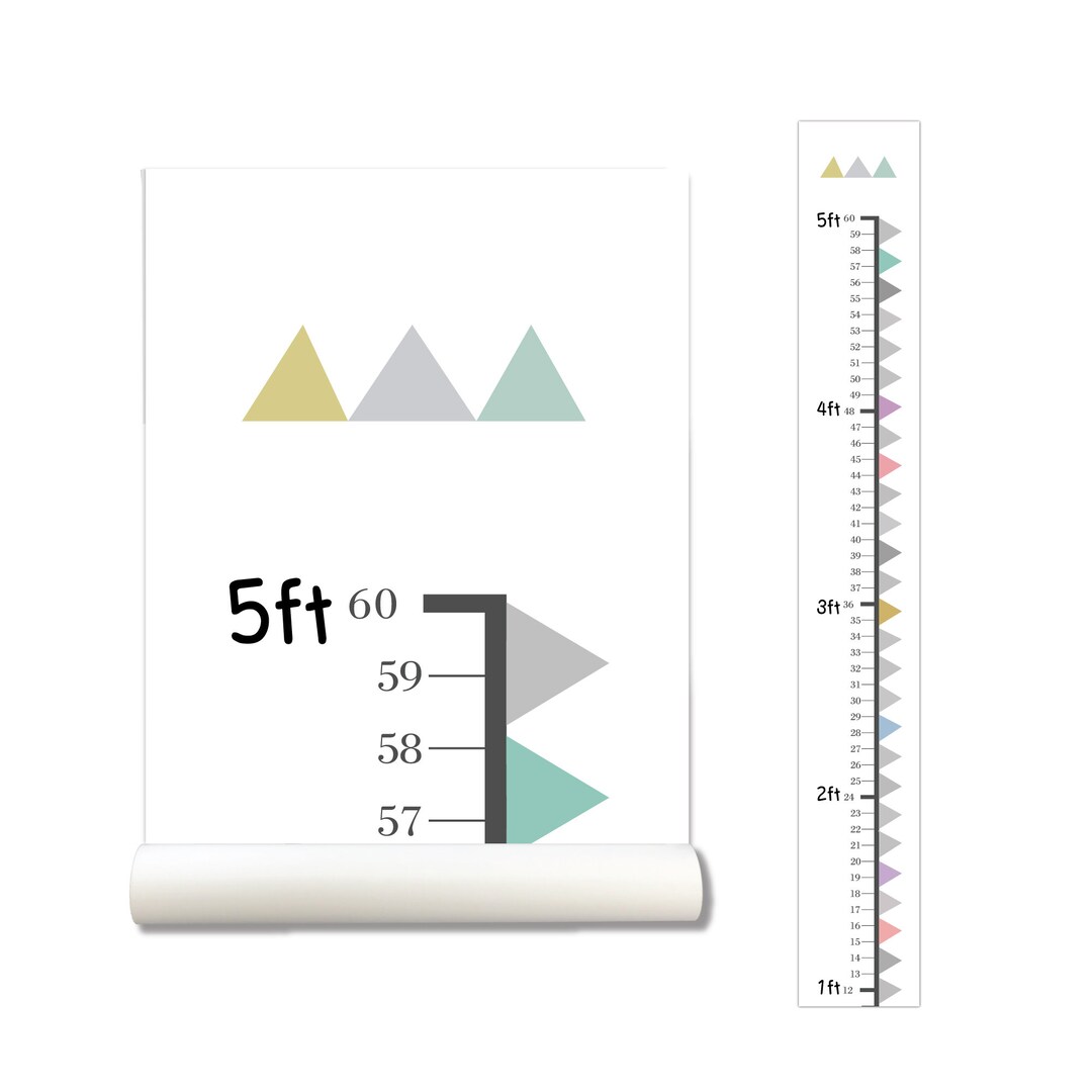 Simple, Growth Chart Wall Decal, Height Chart, Kids Growth Chart ...