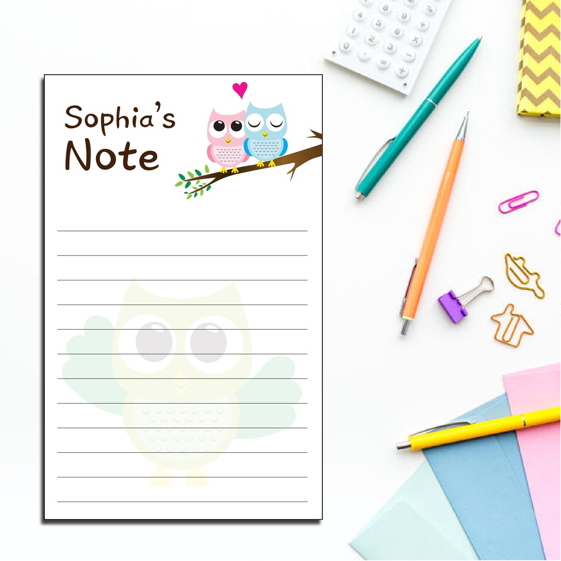 Personalized Kids Notepad Customized Kids Notepad Kids | Etsy