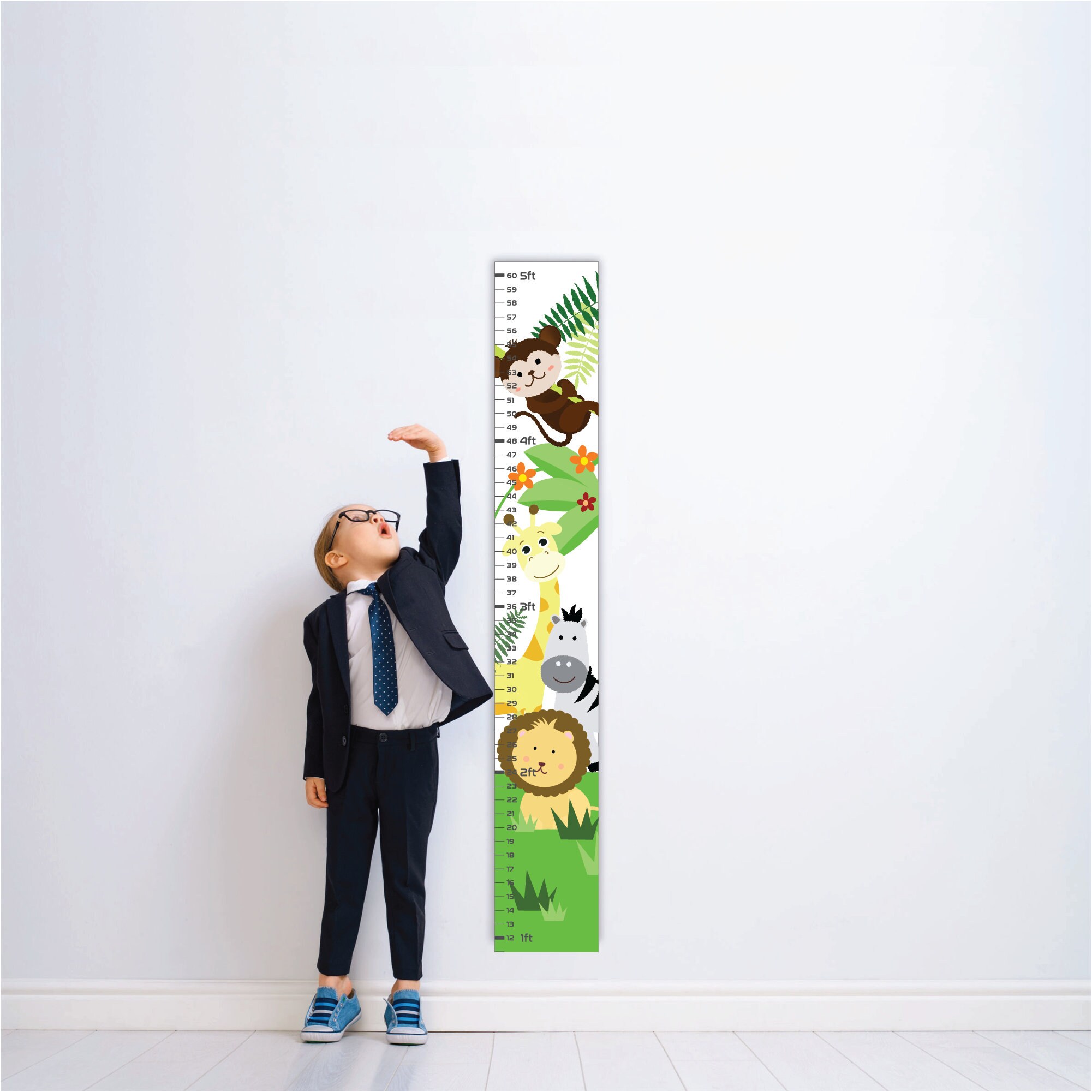 Zoo, Growth Chart Wall Decal, Height Chart, Kids Growth Chart, Growth ...