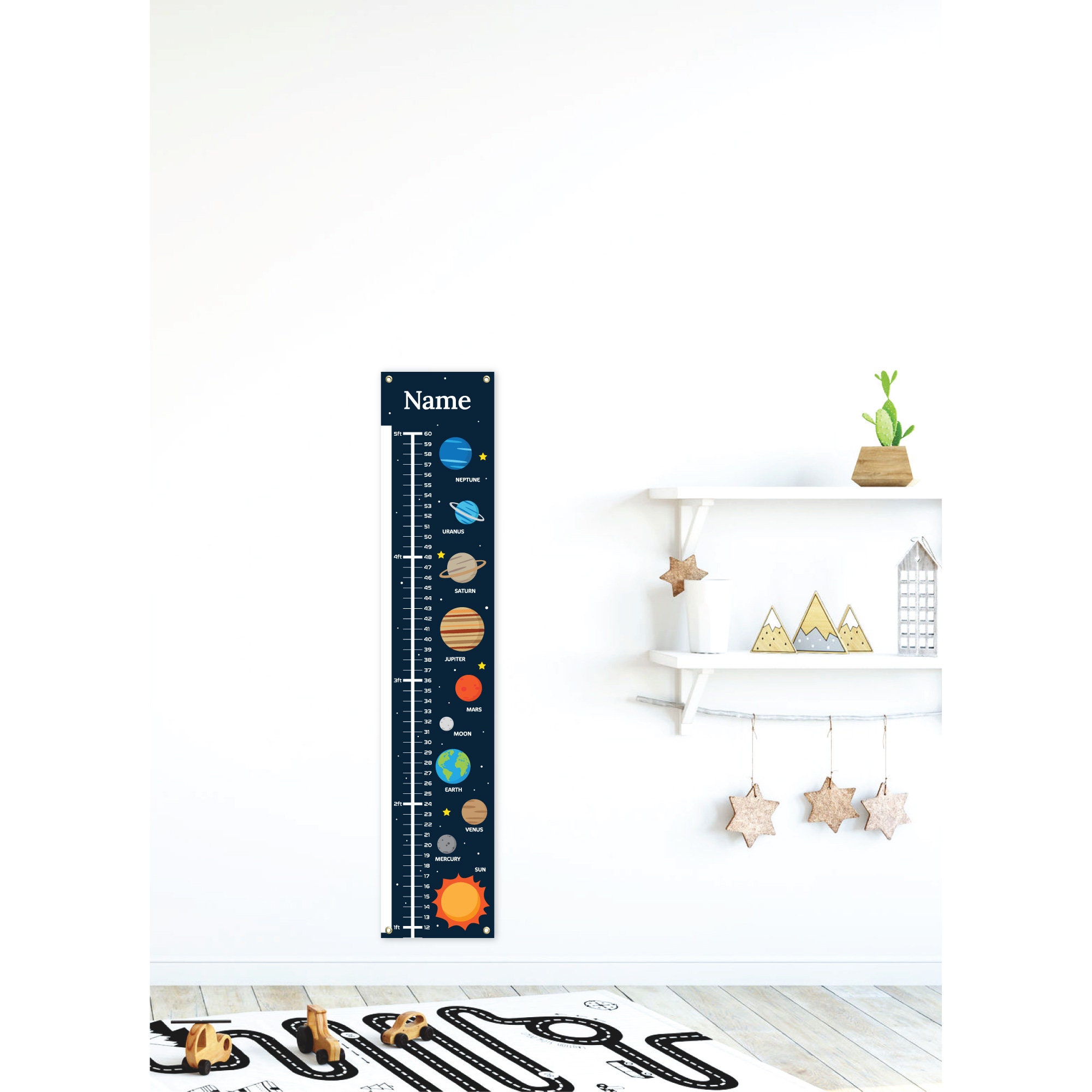 Planet Personalized Growth Chart Height Chart Kids Growth - Etsy
