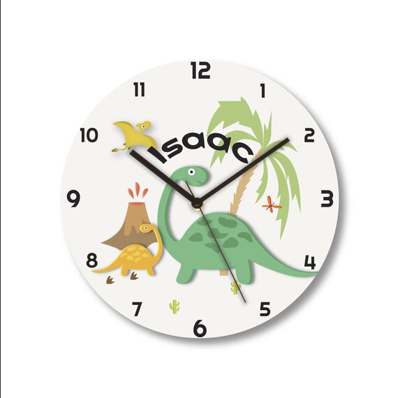Personalized kids wall clock Boy clock Educational Clock | Etsy