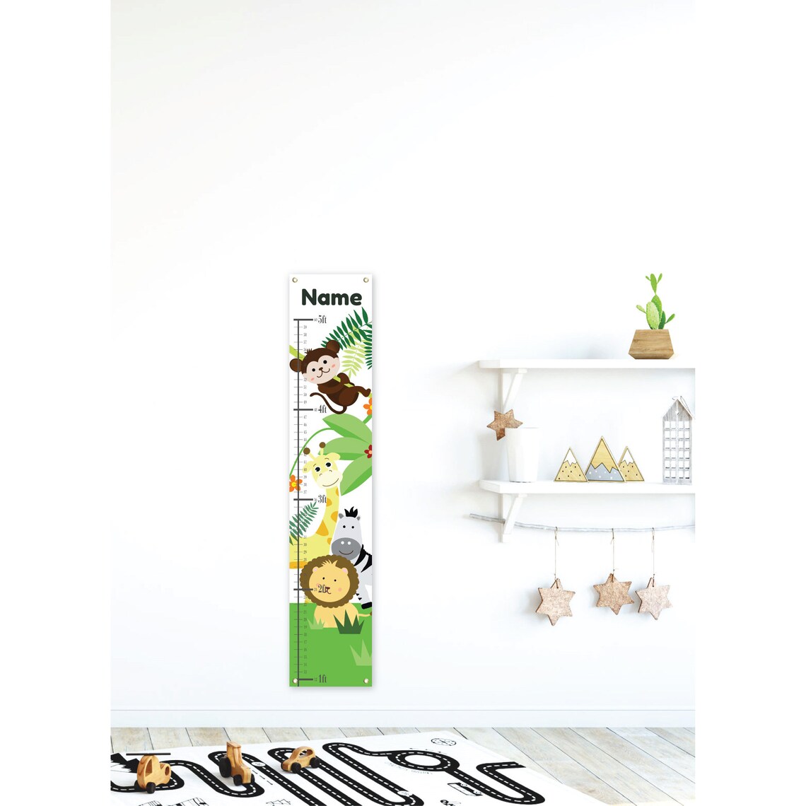 Zoo, Personalized Growth Chart, Height Chart, Kids Growth Chart, Growth ...