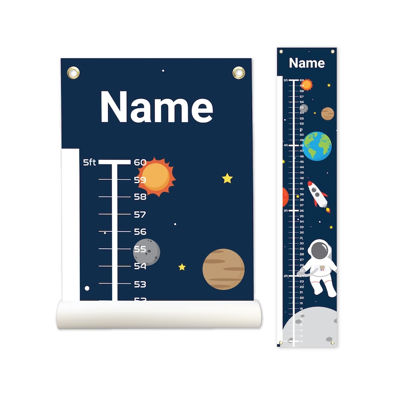 Astronaut Personalized Growth Chart Height Chart Kids - Etsy