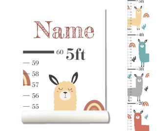 Personalized Growth Chart Wall Decal, Height Chart, Kids Growth Chart ...