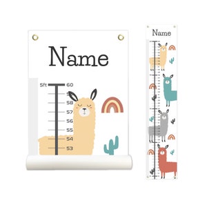 Llama, Personalized Growth Chart, Height Chart, Kids Growth Chart ...