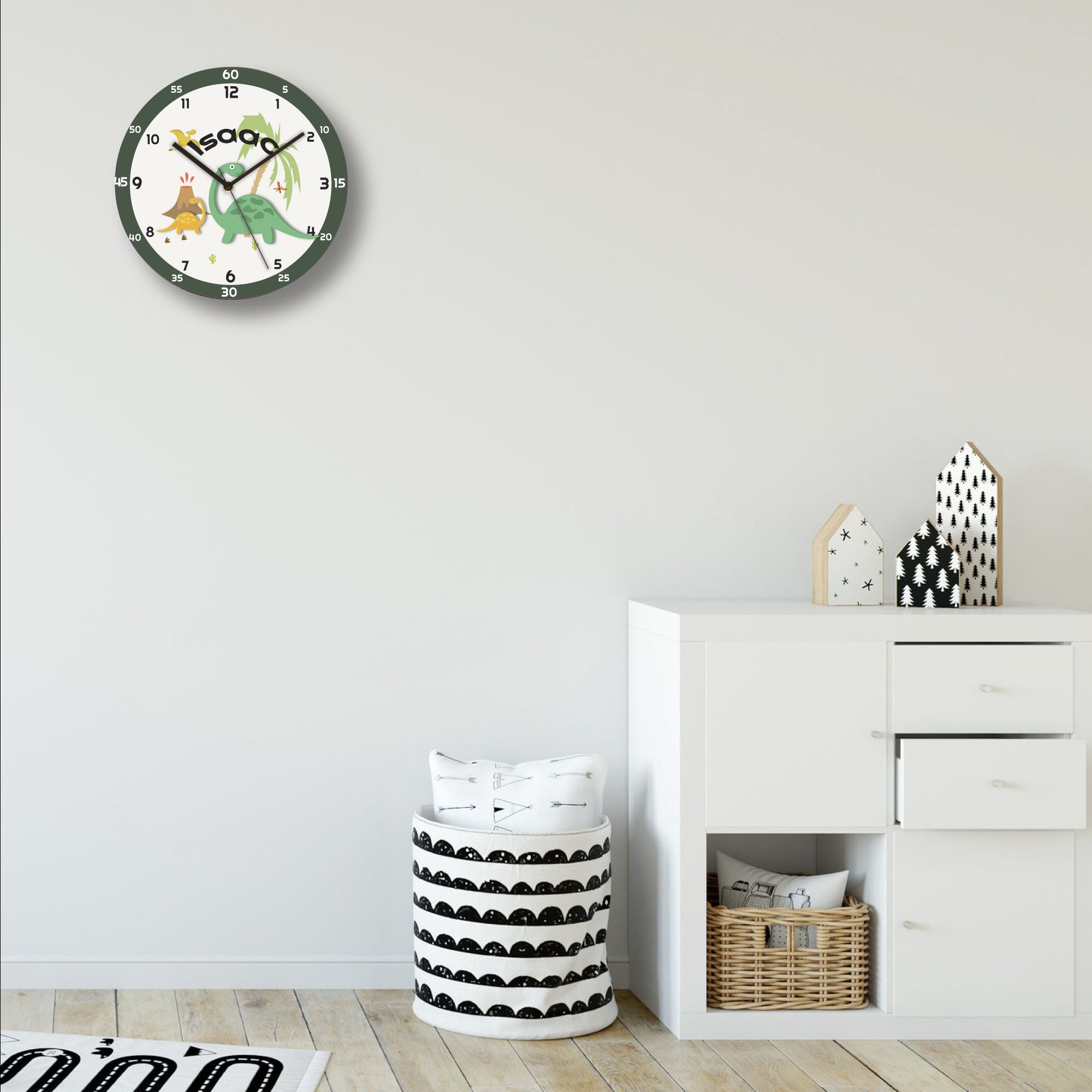 Personalized kids wall clock Boy clock Educational Clock | Etsy