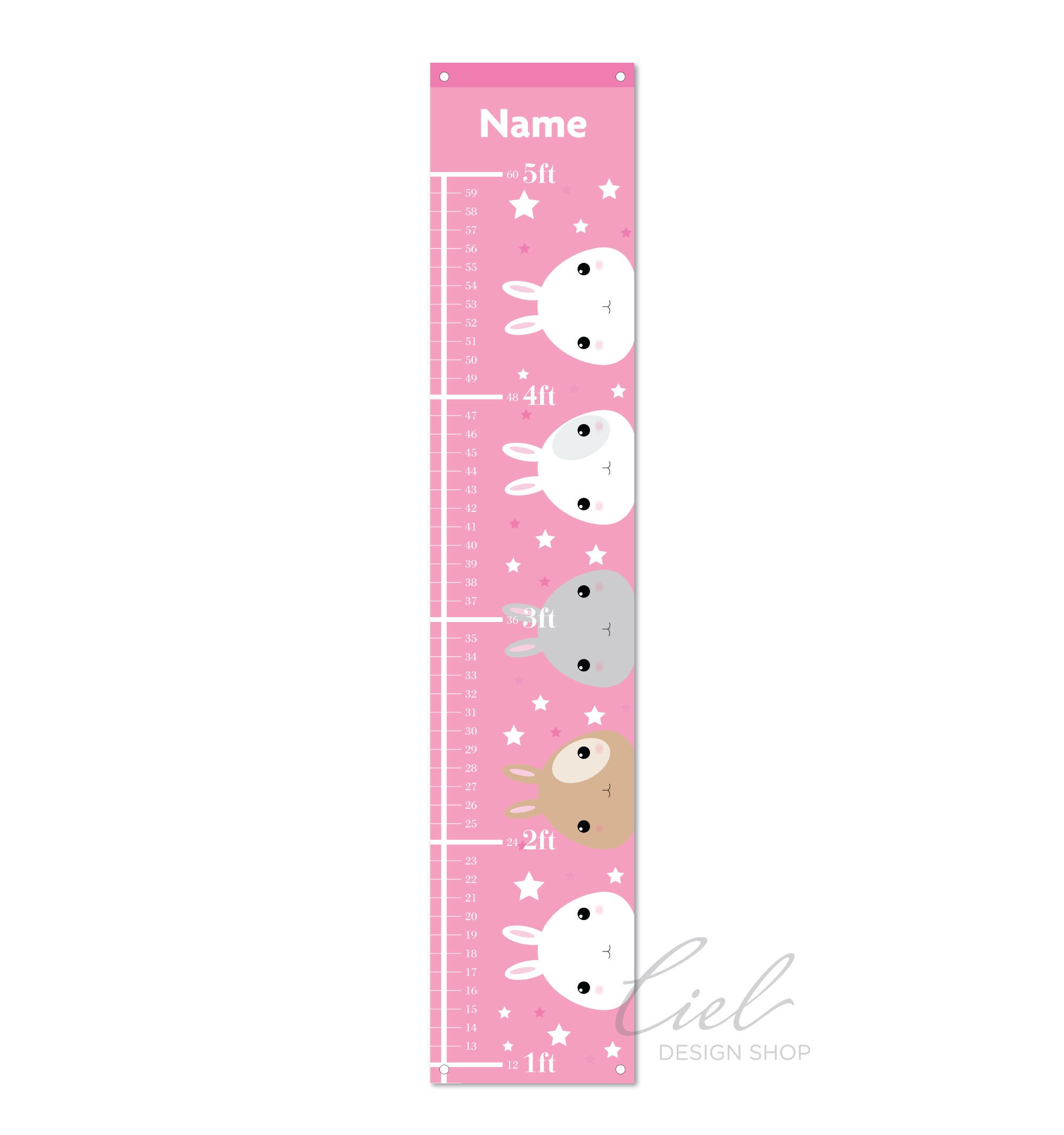 Cute Rabbit Personalized Growth Chart Height Chart Kids - Etsy Australia