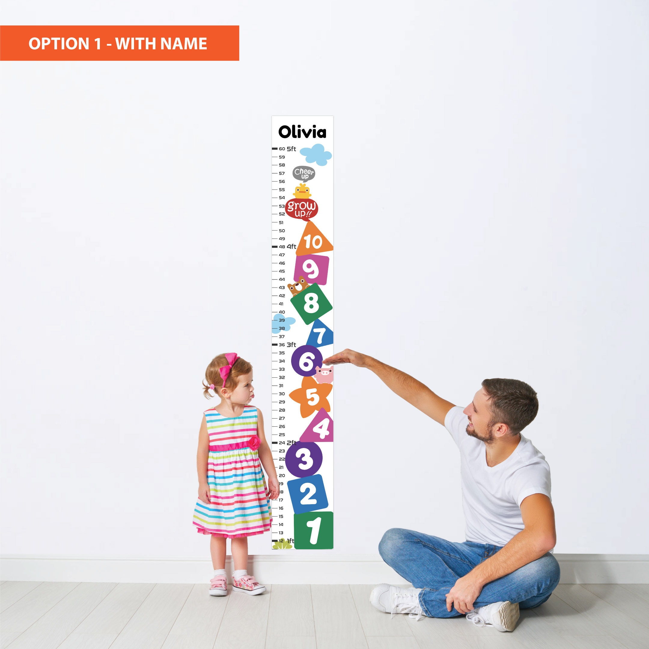 Personalized Wall Decal Growth Chart Wall Decal Height | Etsy