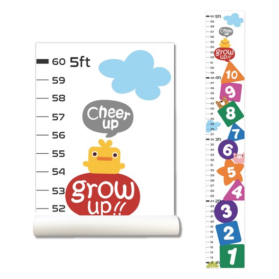 Numbergrowth Chart Wall Decal Height Chart Kids Growth | Etsy