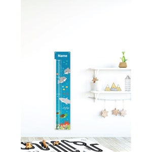 Ocean, Personalized Growth Chart, Height Chart, Kids Growth Chart ...