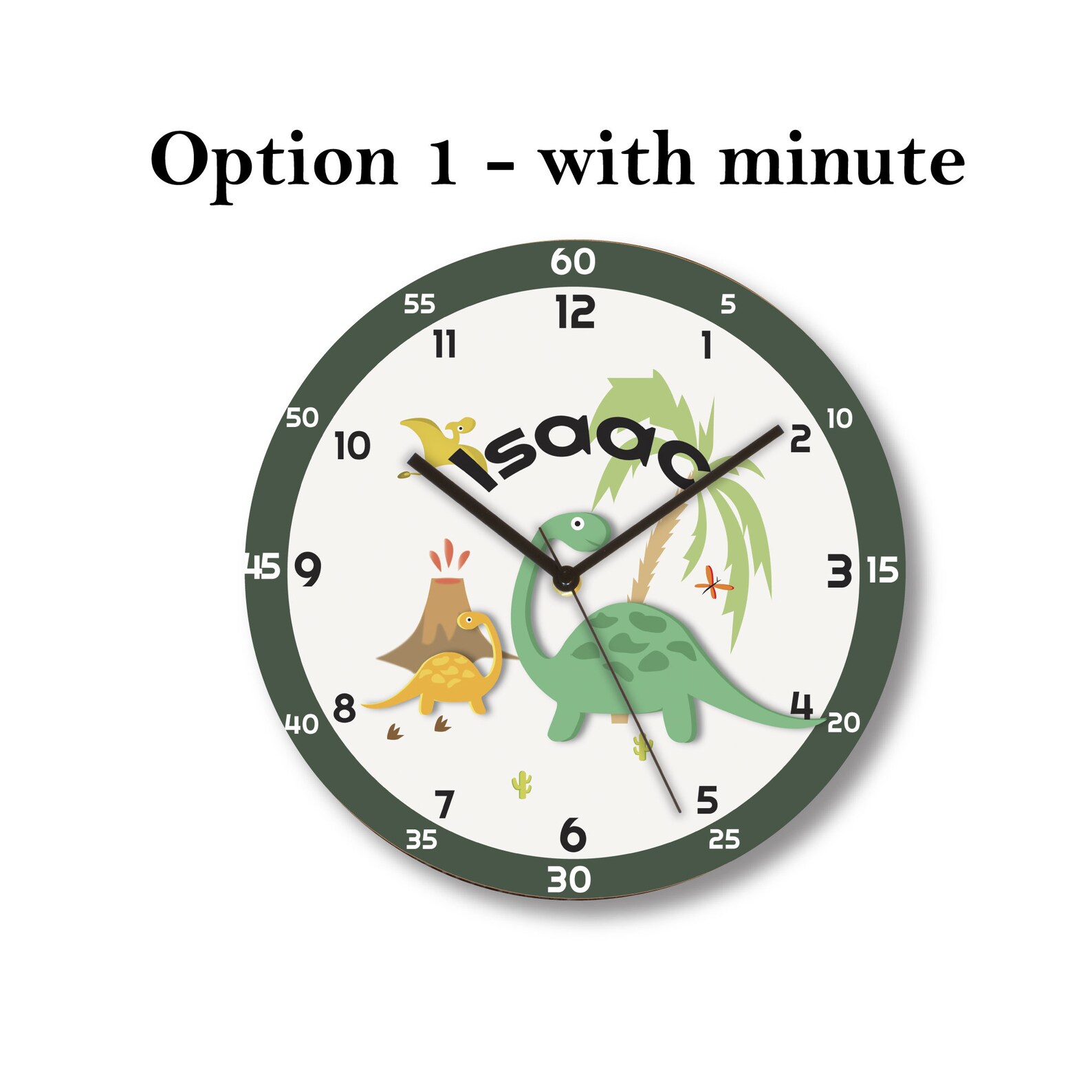 Personalized kids wall clock Boy clock Educational Clock | Etsy