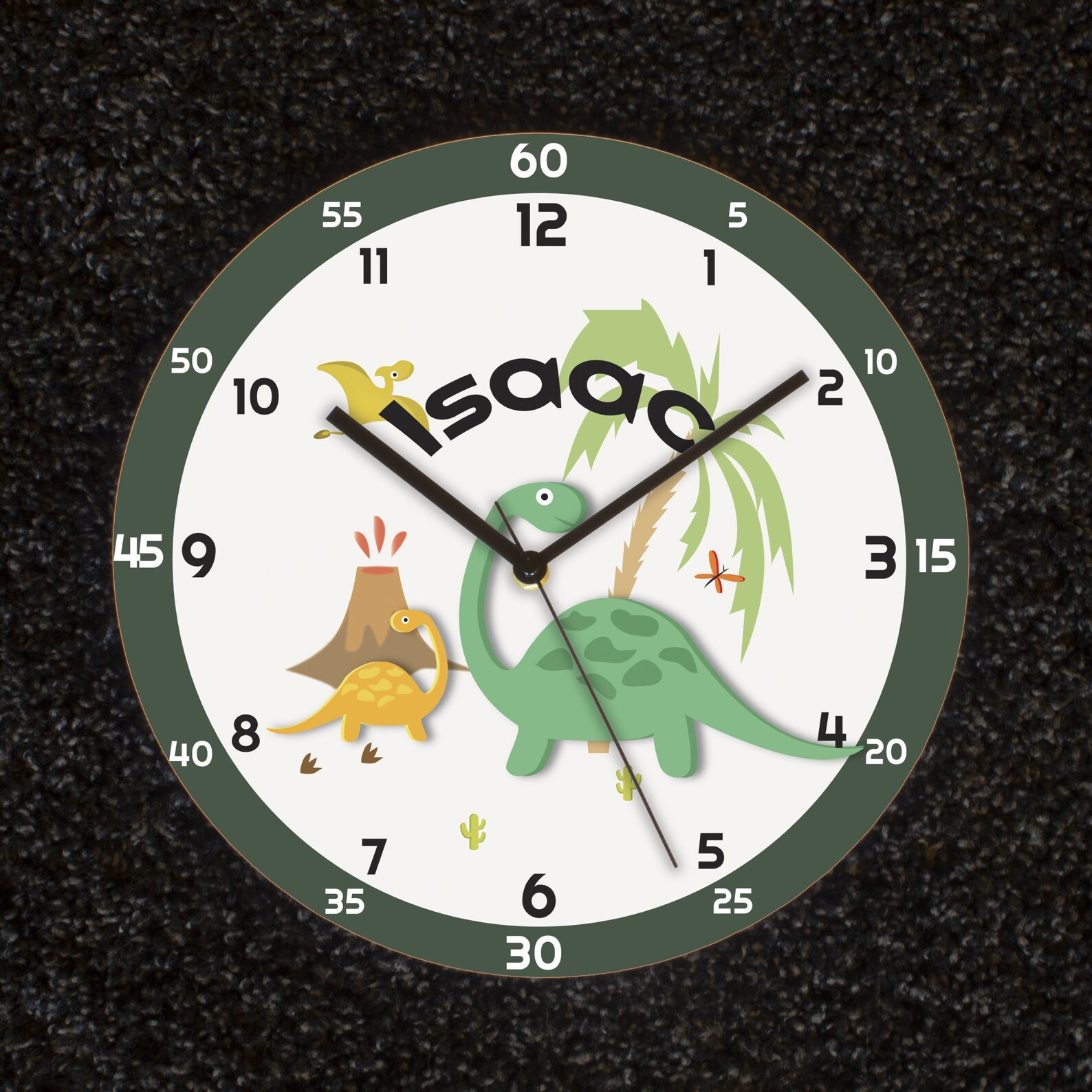 Personalized kids wall clock Boy clock Educational Clock | Etsy