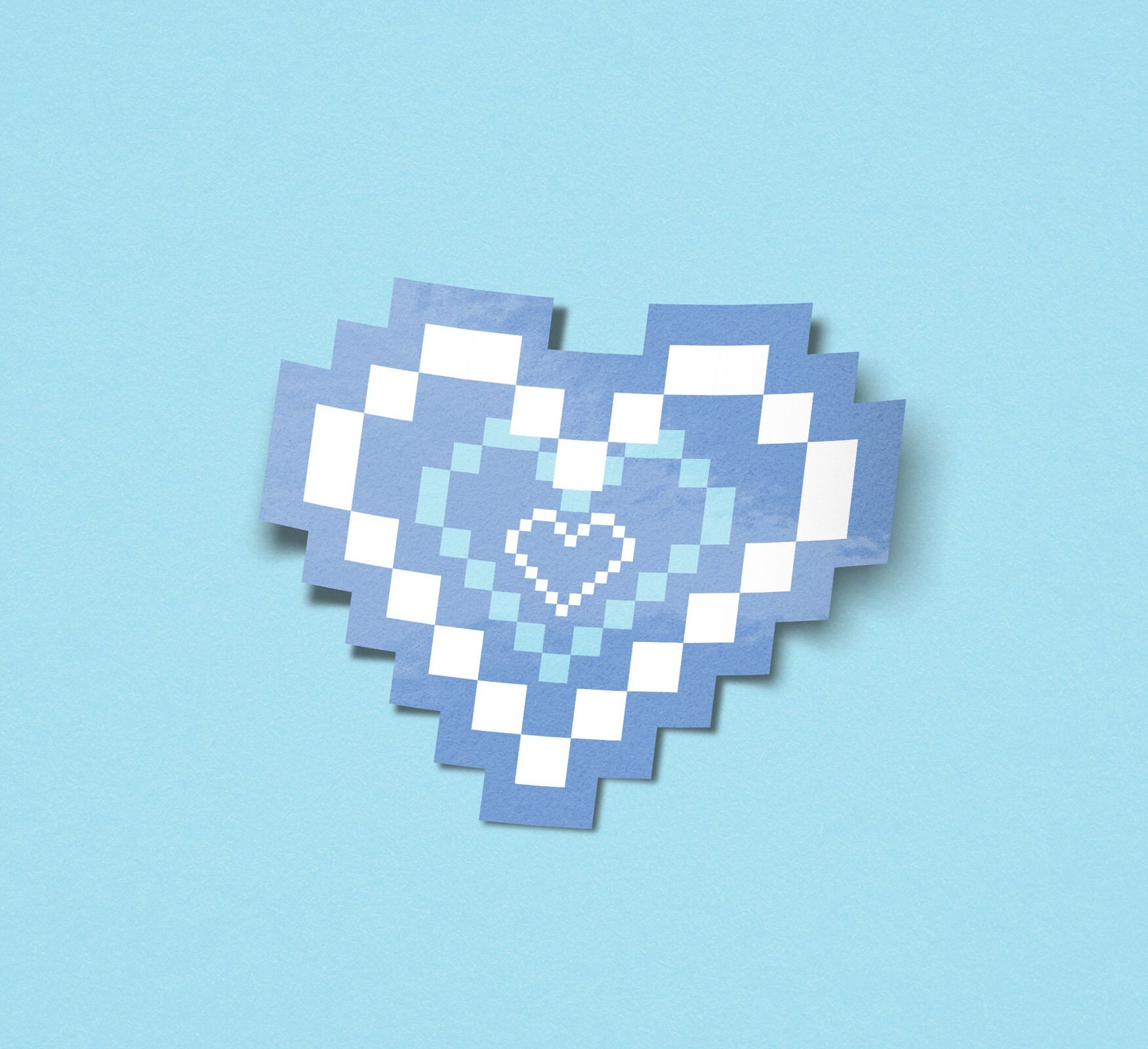 Retro Pixel Heart Sticker 90s Nostalgia Inspired - Etsy