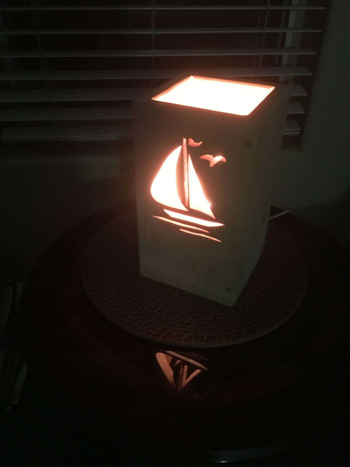 Sailboat, Luminary, Sailboat Lightbox, Sailboat Light Box, Wood, Home ...