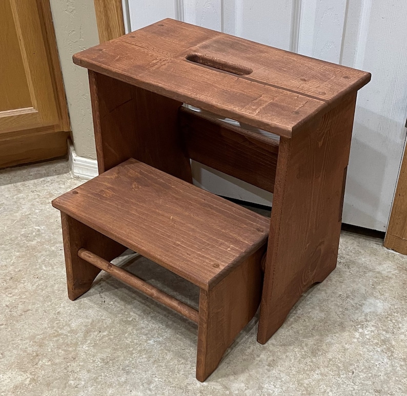 Kitchen Step Stool, Folding Step Stool, Two Step-step Stool, Wood Step ...