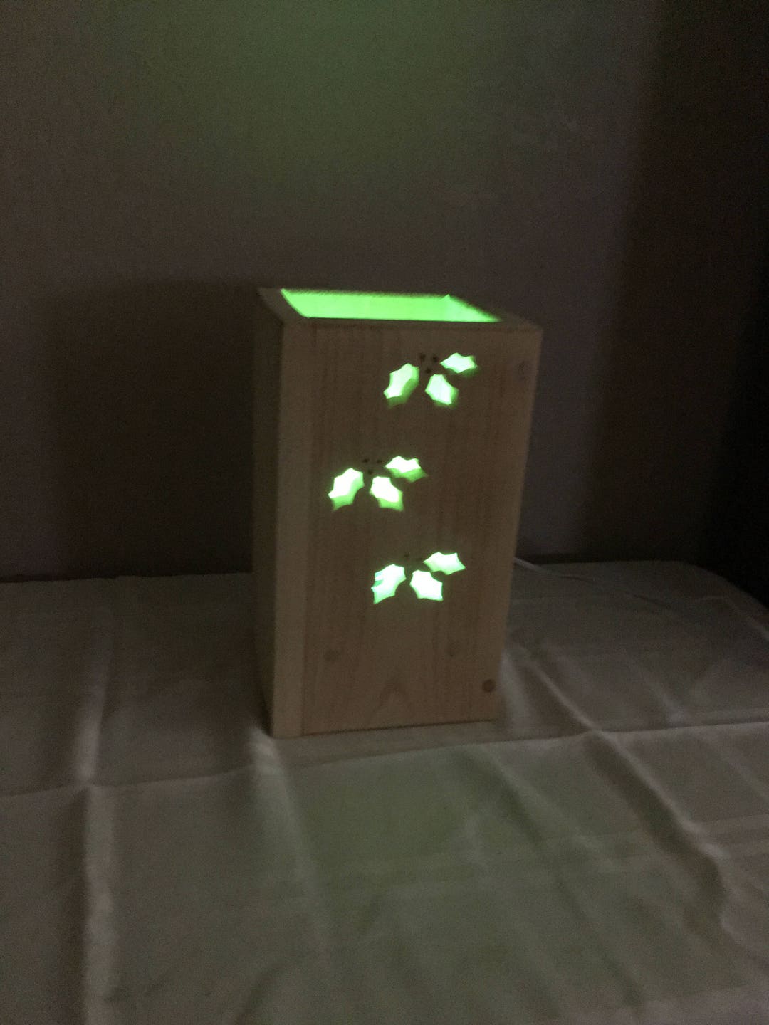 Luminary, Holly Leaves, Night Light, Holly Leaves Lightbox, Gift ...