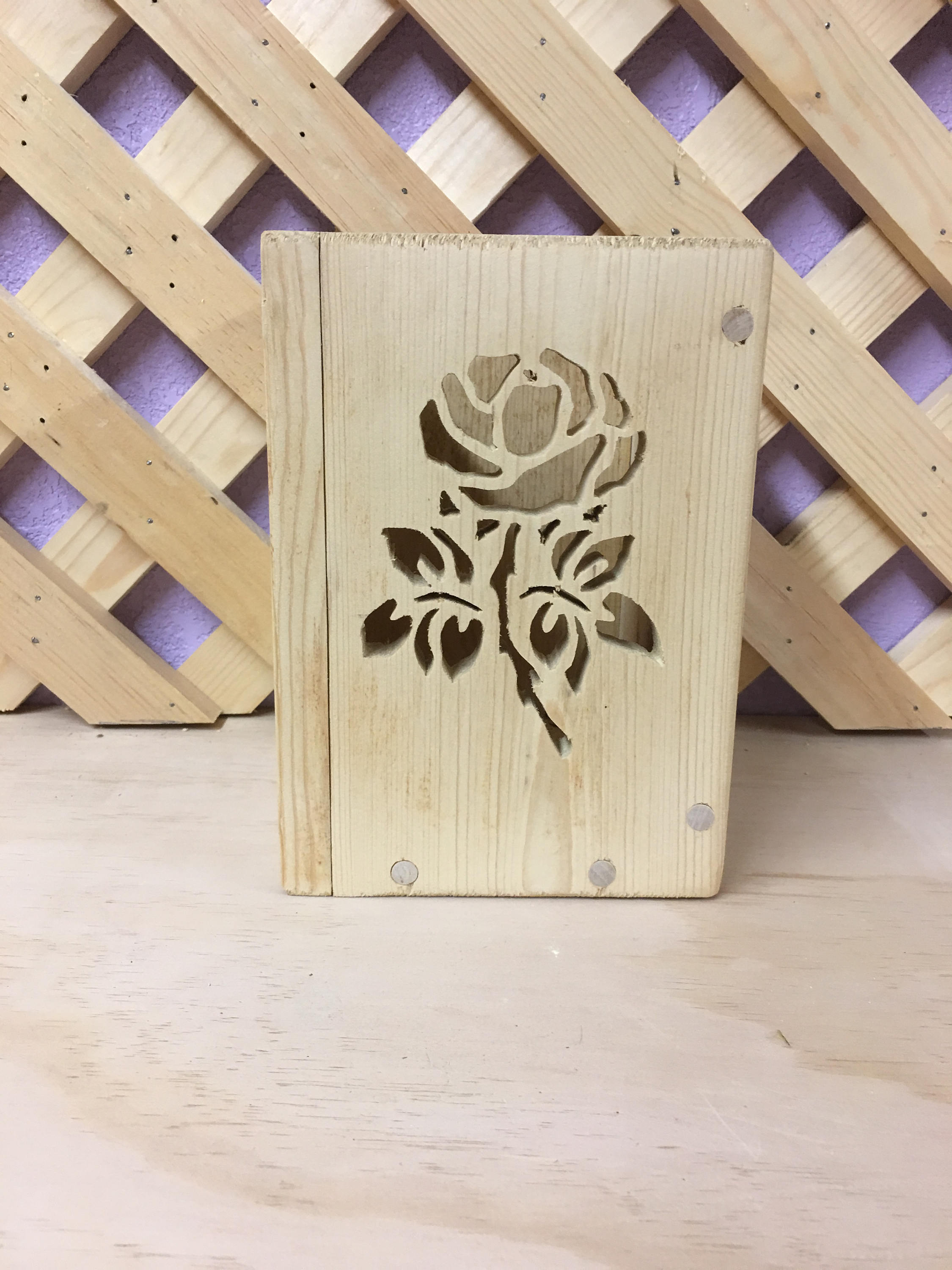 Rose Lightbox, Luminary, Rose Light Box, Wood, Rose, Home Decor, Night ...
