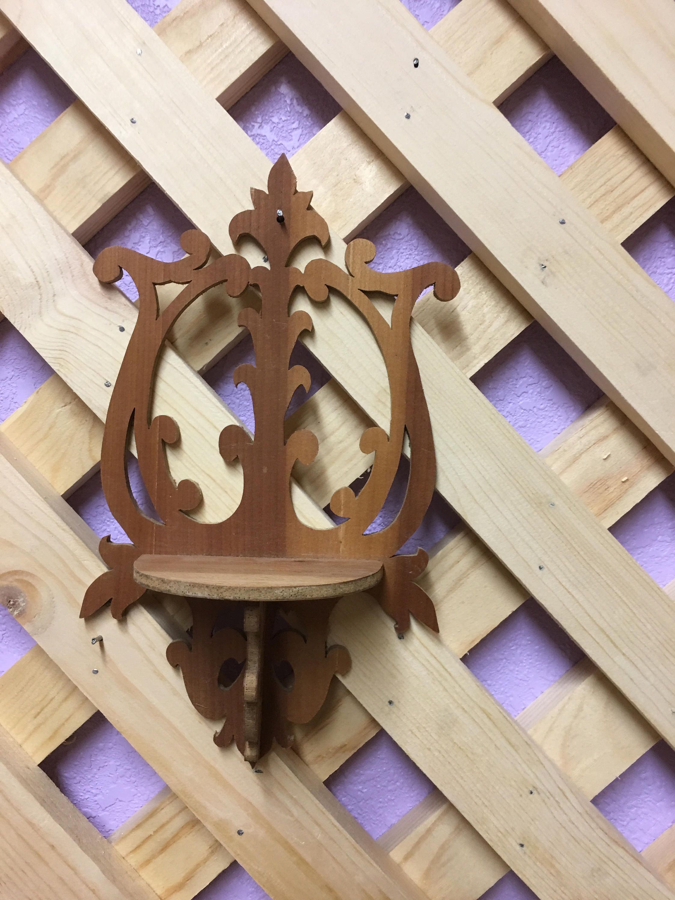 Knick-knack Shelf Scroll Saw Shelf Wall Shelf Fret Work - Etsy