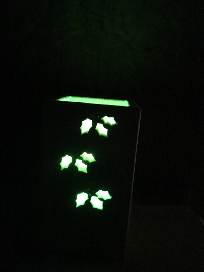 Luminary, Holly Leaves, Night Light, Holly Leaves Lightbox, Gift ...