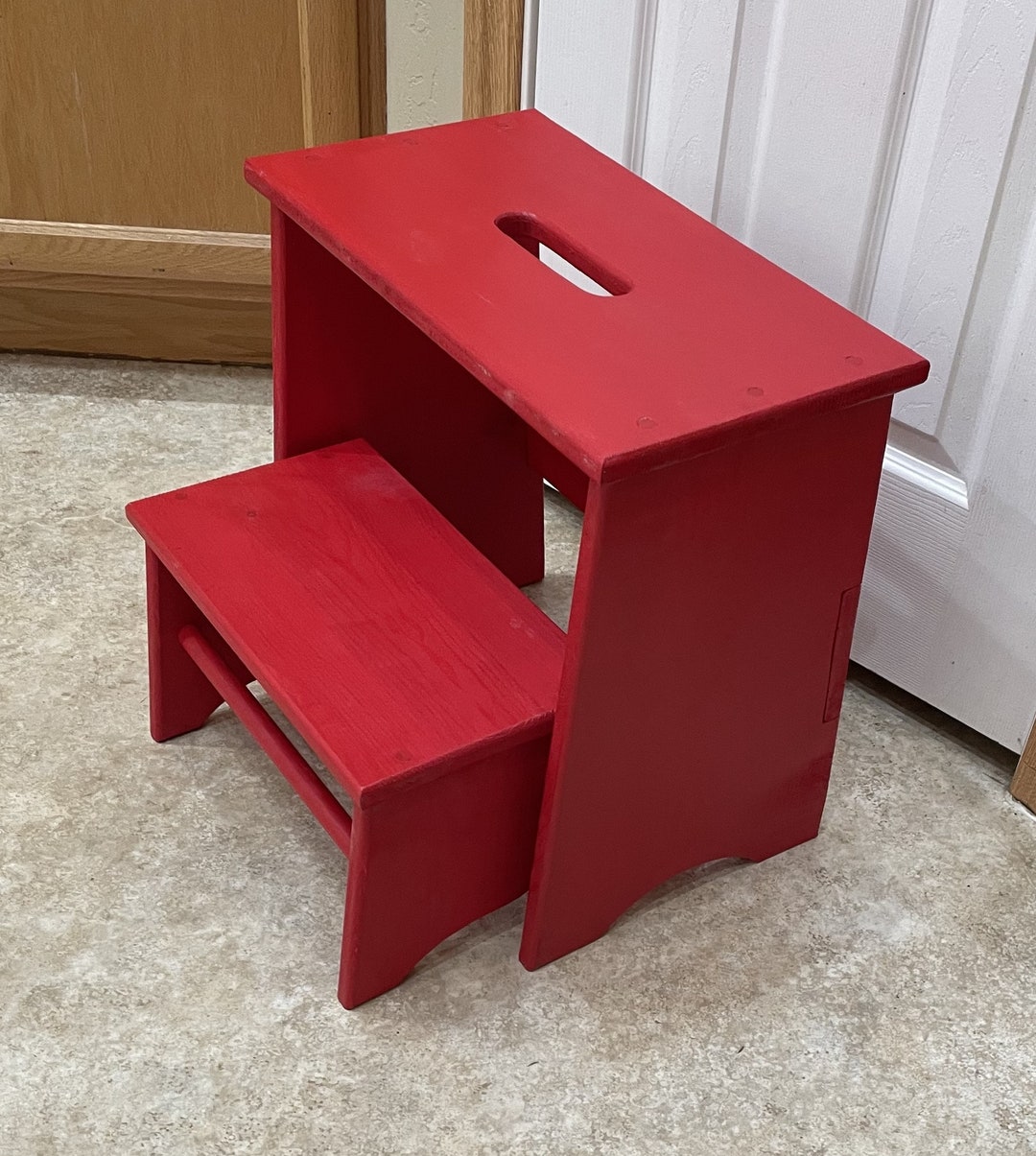 Kitchen Step Stool, Folding Step Stool, Two Step-step Stool, Wood Step ...