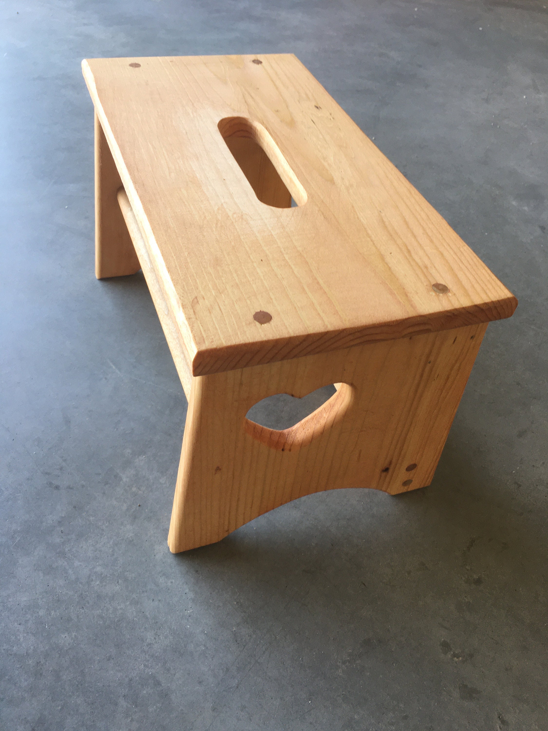 Child Step Stool, Wooden Step Stool, Step Stool, Handmade, Footstool ...