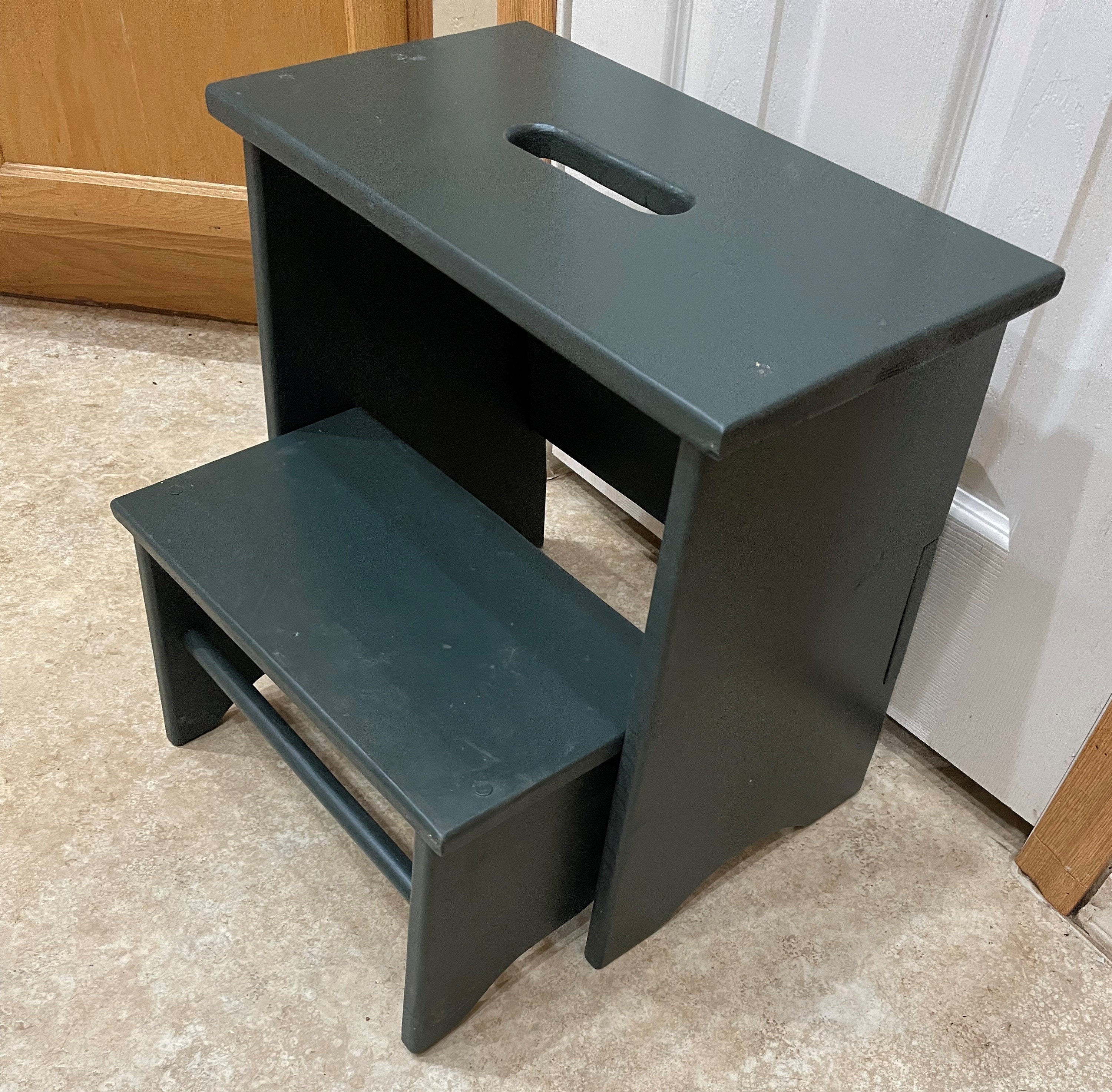 Farmhouse Step Stool Two Step-step Stool Wood Step Stool - Etsy